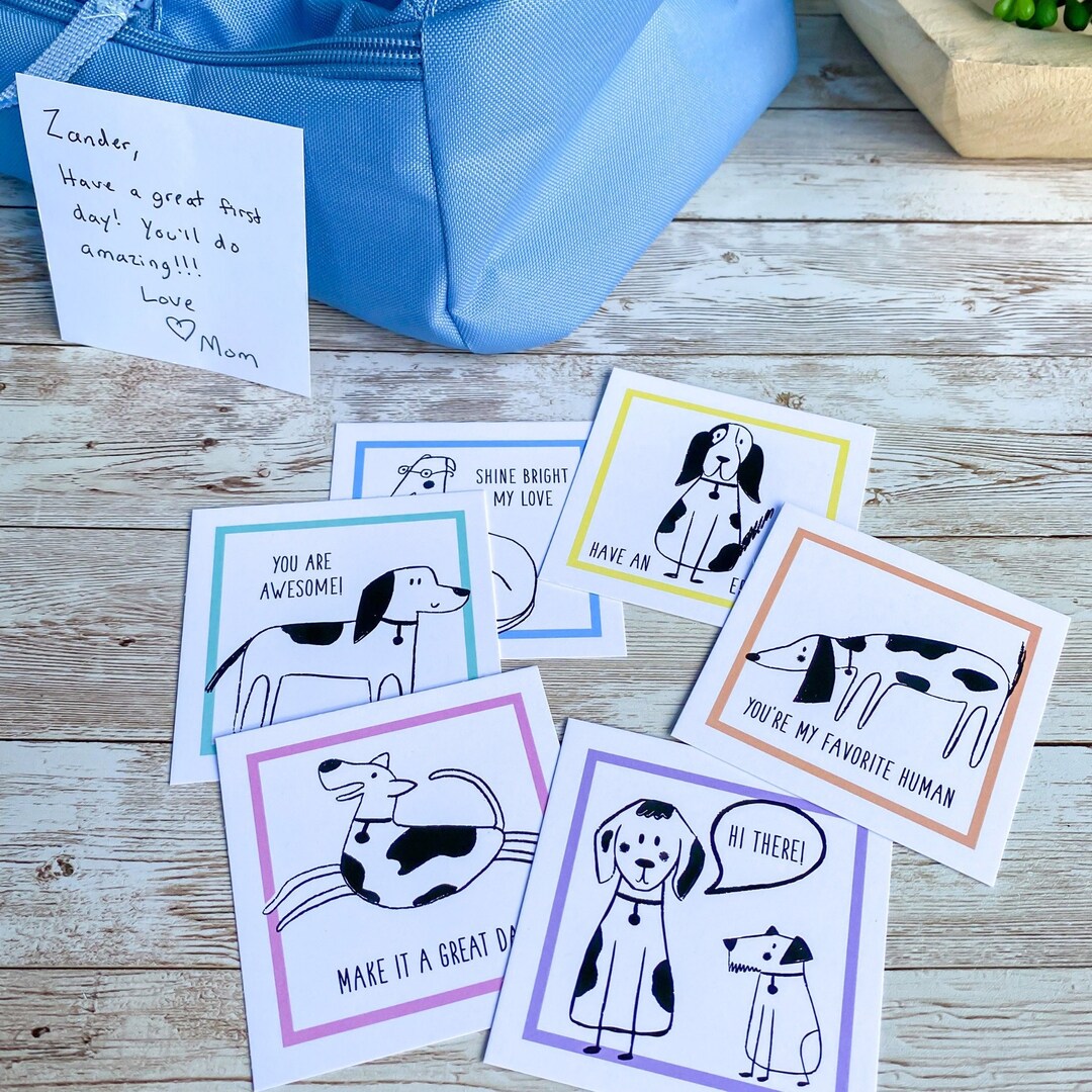 LUNCH BOX NOTES, 24 Back to School Notes With Animals, Love Notes for ...