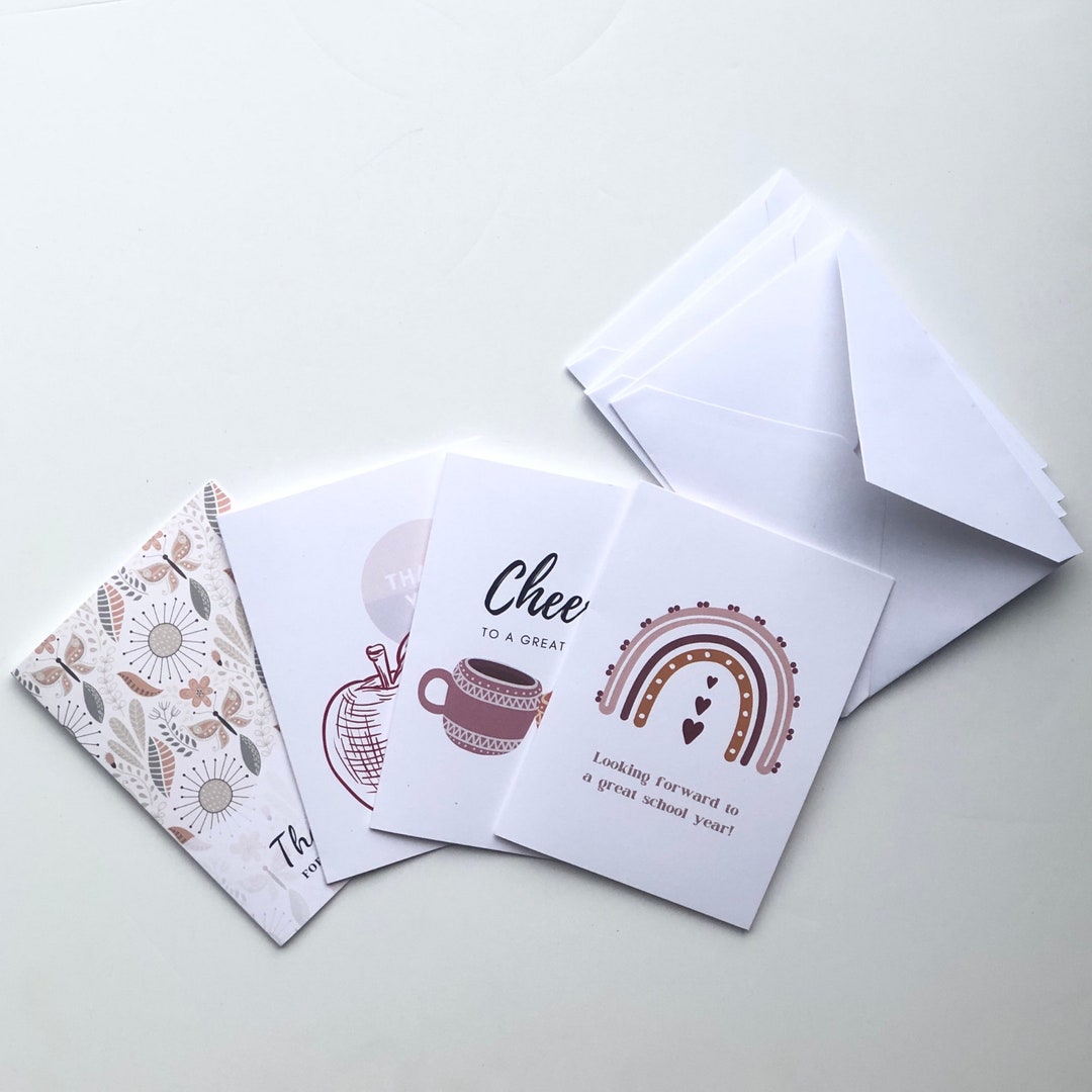 BACK TO SCHOOL Note Cards Digital Download Printable Pdf, Back to ...