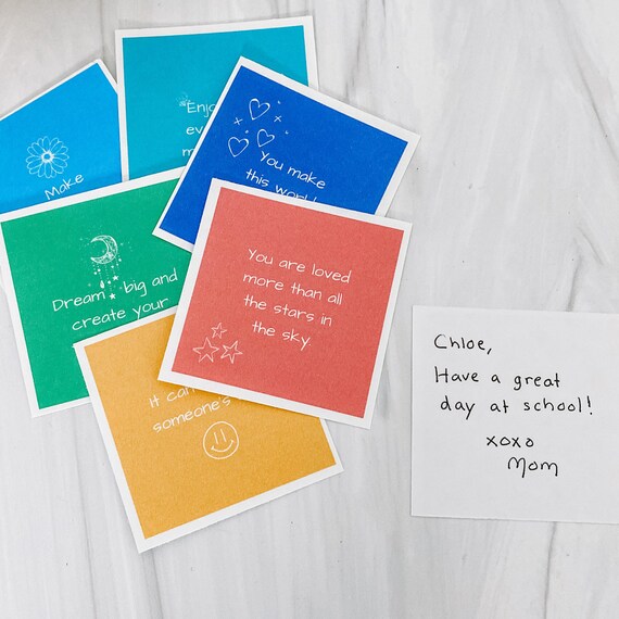 LUNCH BOX NOTES 24 Back to School Notes Messages Love Notes - Etsy