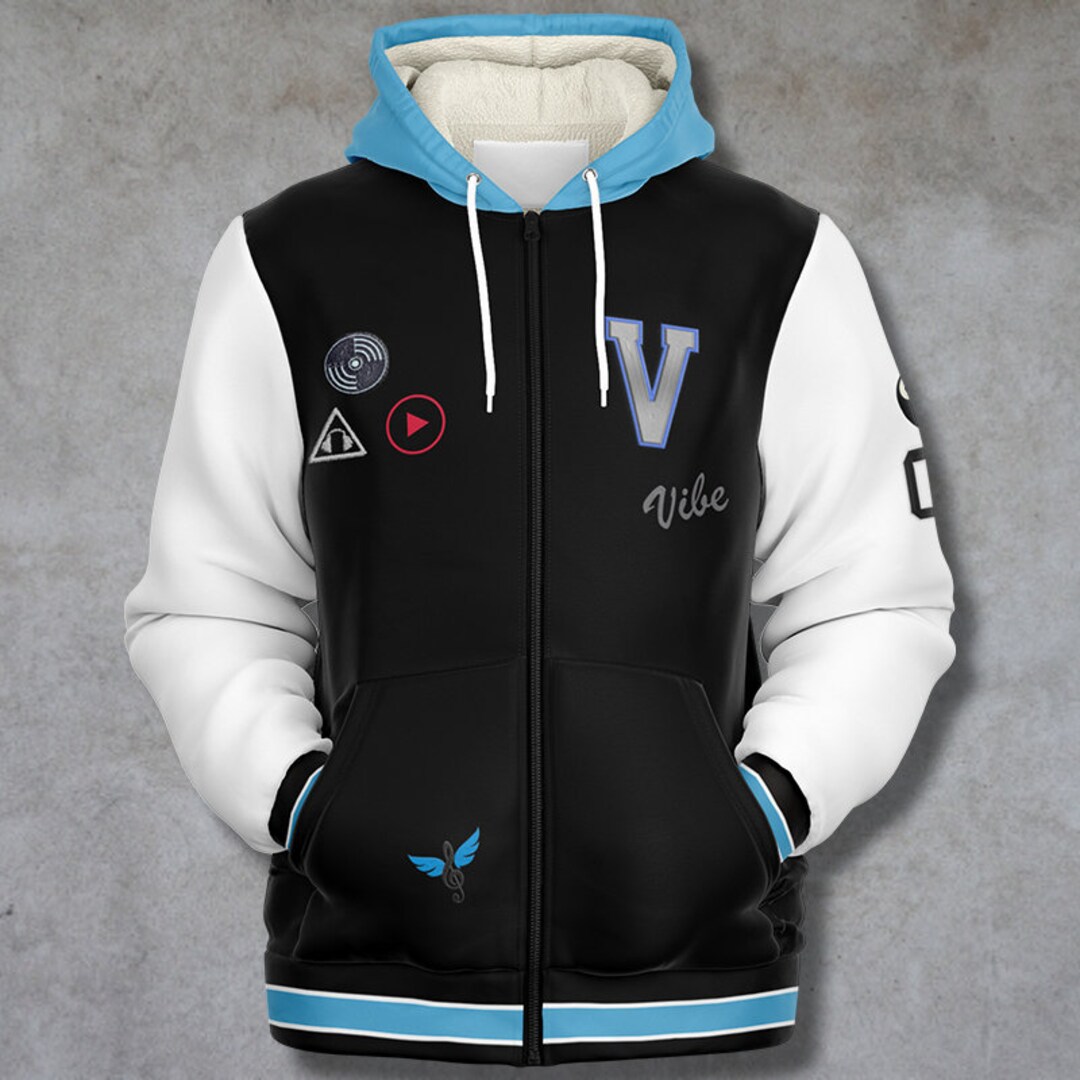 VARSITY vibe Zip. Hoodie. Letterman Jacket Style - Etsy