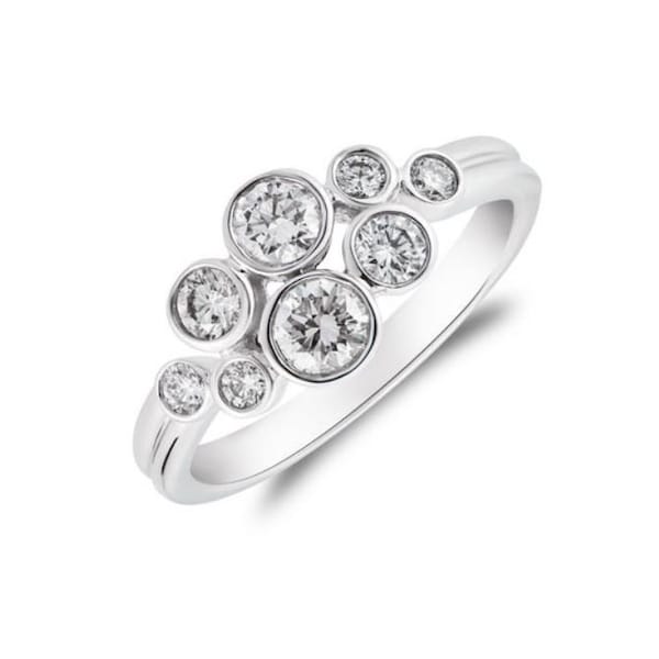 Diamond Cluster Ring - Etsy