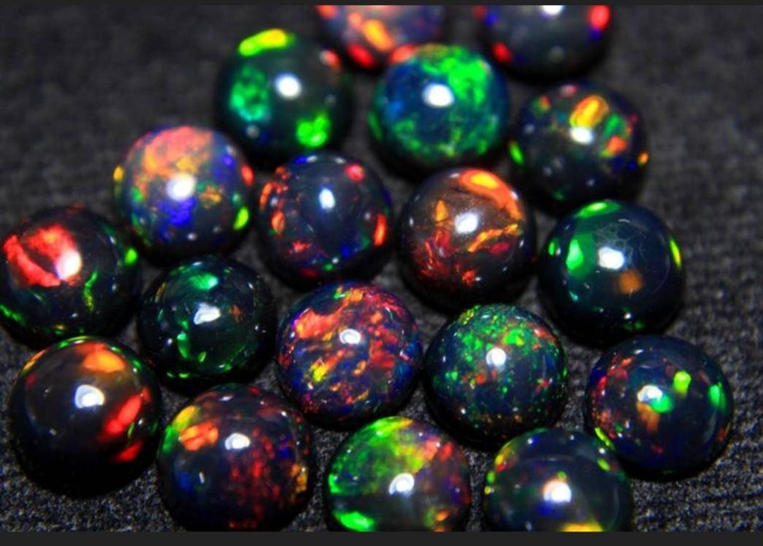 AAA Grade Black Opal Round, Natural Black Opal, Black Opal Round ...