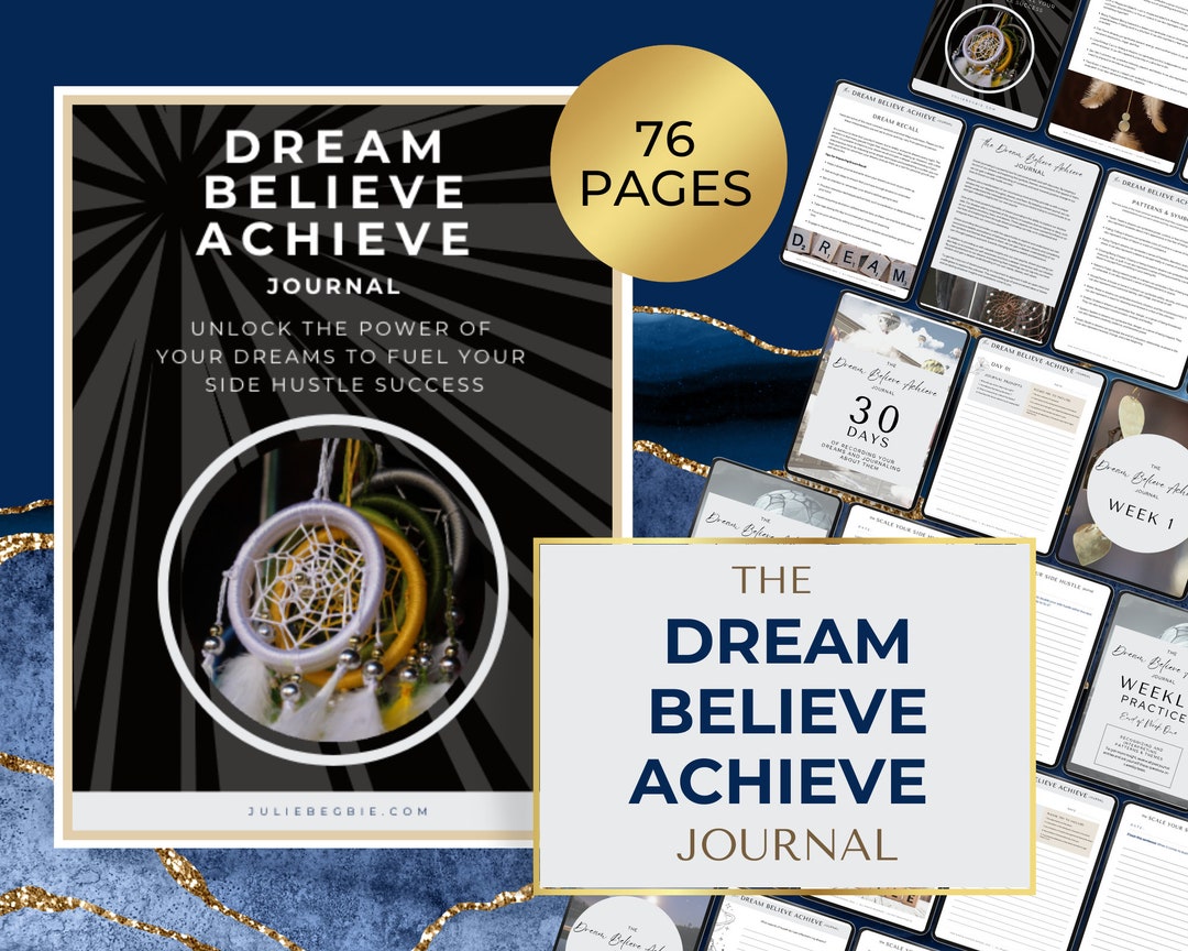 Guided Dream Journal for Side Hustlers, Dream Tracker, INSTANT DOWNLOAD ...