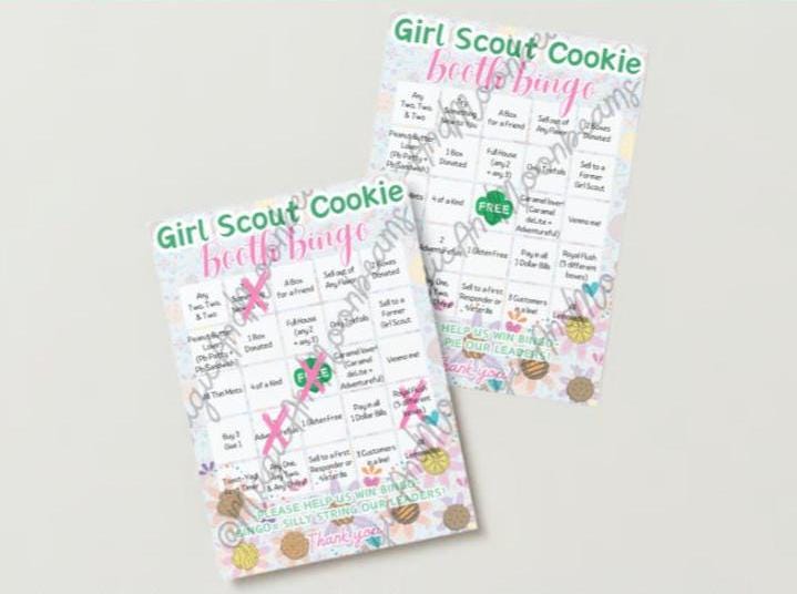 Downloadable Girl Scout Cookie Booth Bingo Game for Scouts to Play ...