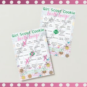 Downloadable Girl Scout Cookie Booth Bingo Game for Scouts to Play ...