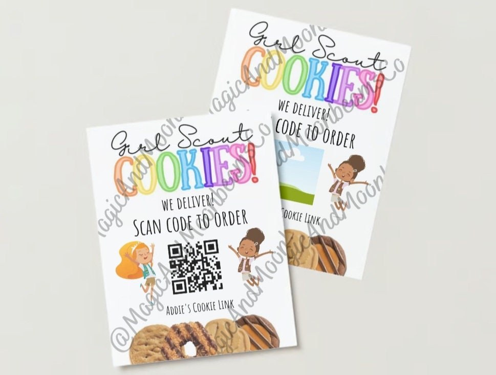 Downloadable Girl Scout Cookie Sales Flyer- Add Your Own QR Code in ...