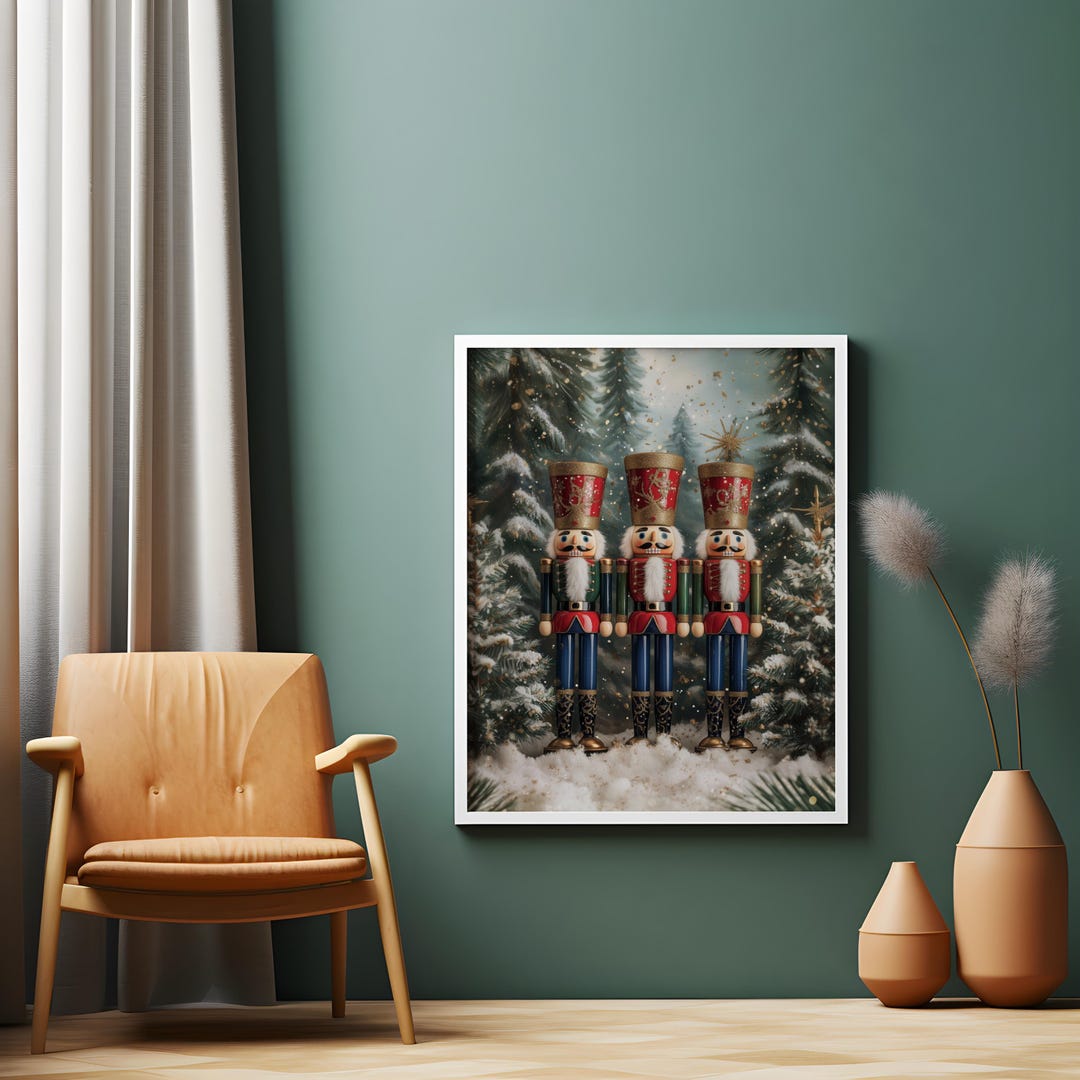 Christmas Nutcrackers Bells Digital Print Christmas Nutcrackers Print ...