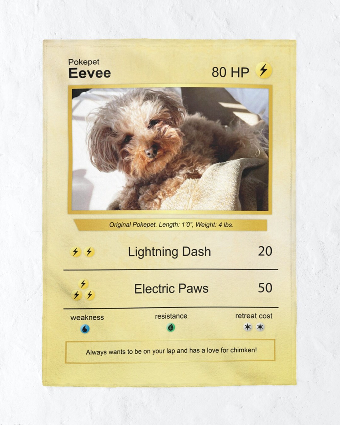 Custom Pokepet Card Blanket, Pokepet Blanket, Custom Pet Blanket, Pet ...