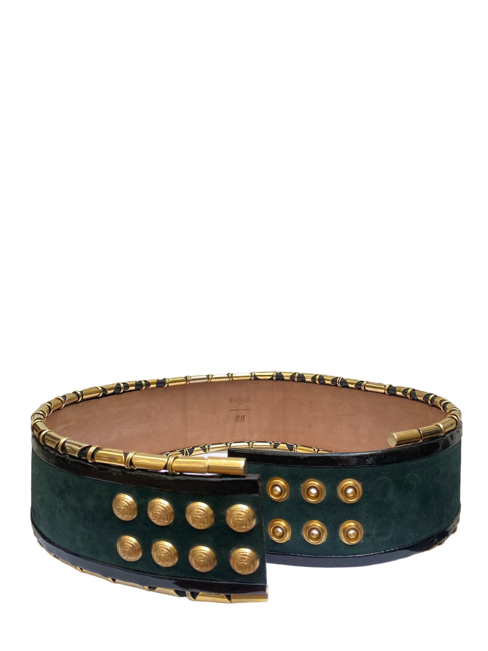 Balmain X H&M Green Emeraud Suede Leather Belt Size M / L - Etsy
