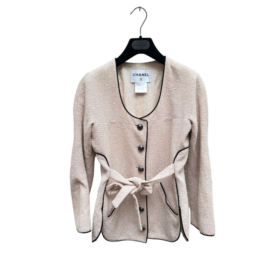 Chanel Spring 2012 Pale Pink Tweed Jacket Size 34 / XS - Etsy