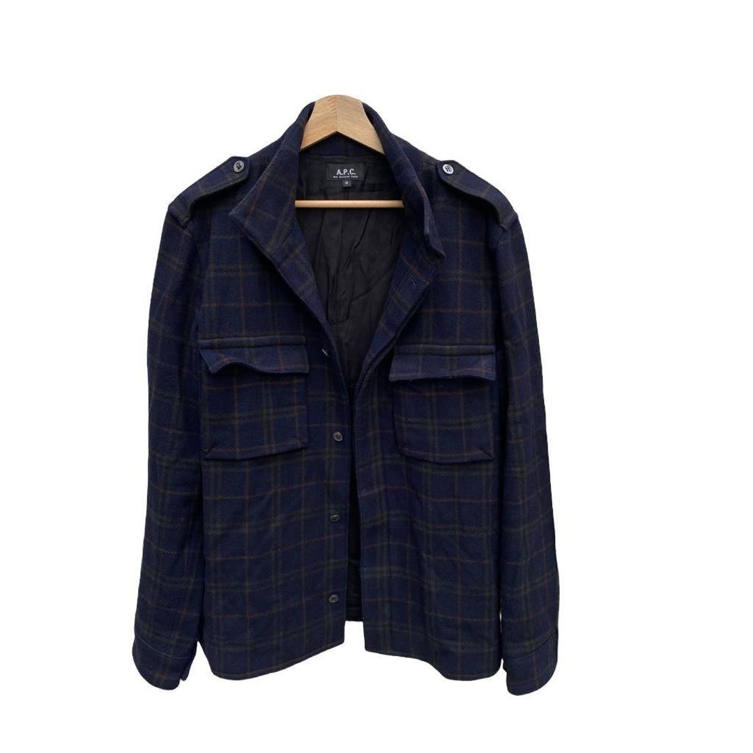 A.P.C. Wool Checkered Jacket / Overshirt Size M Fits S - Etsy