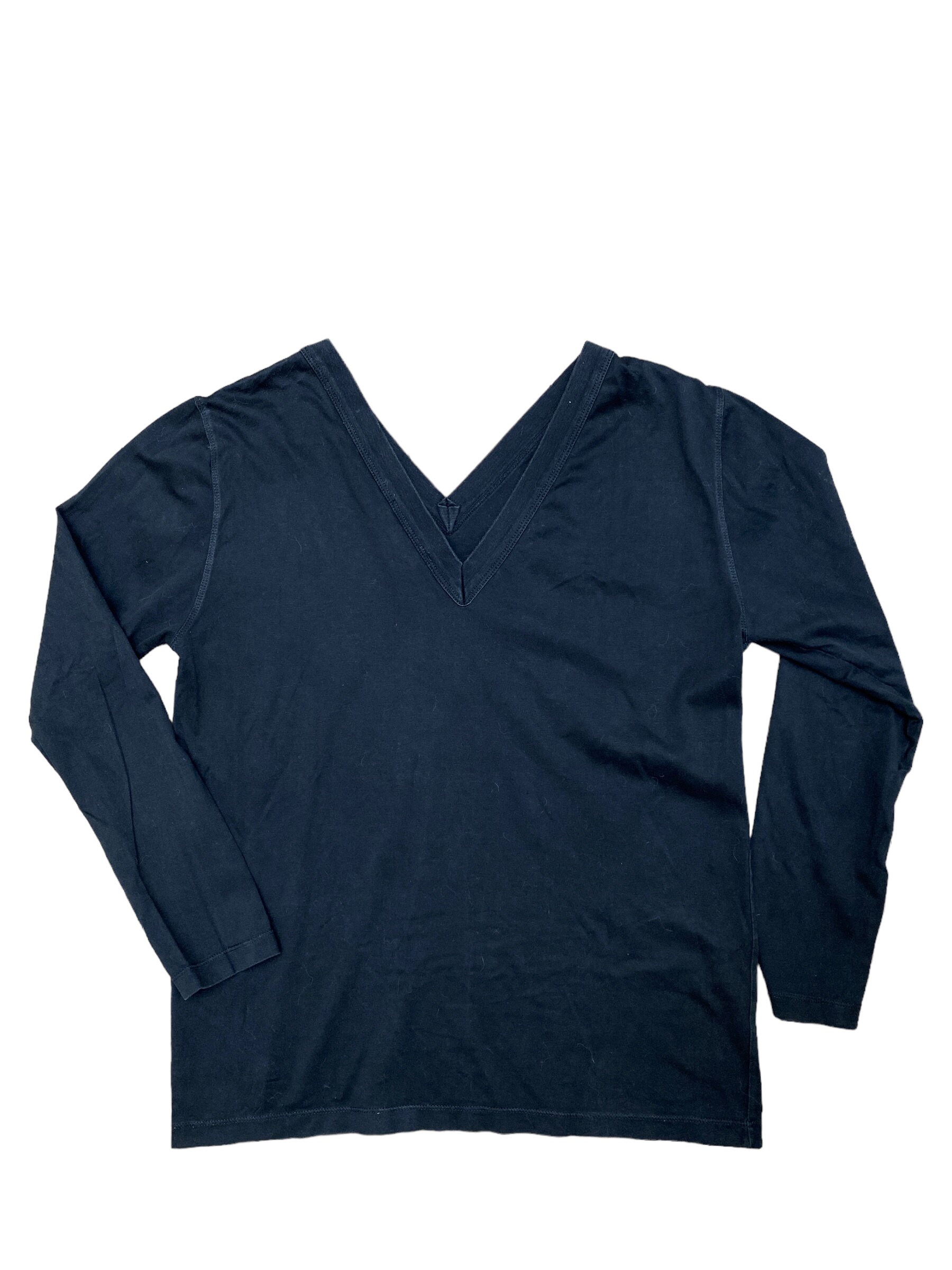 Yves Saint Laurent Black YSL Logo V Neck Longsleeves Size M - Etsy