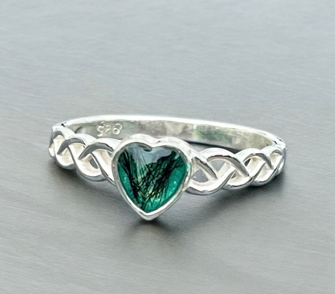 Cremation, Ashes Memorial Ring Heart Shape.pet Horse Human Ashes. Solid ...