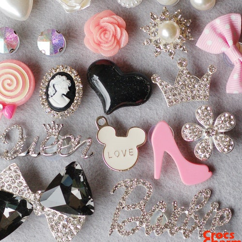 20 Pcs Shoe Charms for Crocs Bling Huge 5 Happy | Etsy