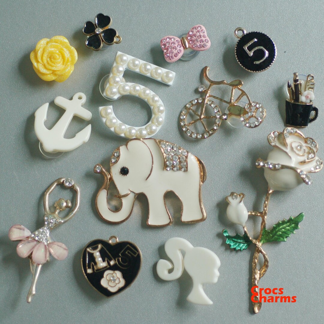 13 Pcs Clog Shoe Charms for Croc Bling Ladies Elephant 5 Set S120 - Etsy