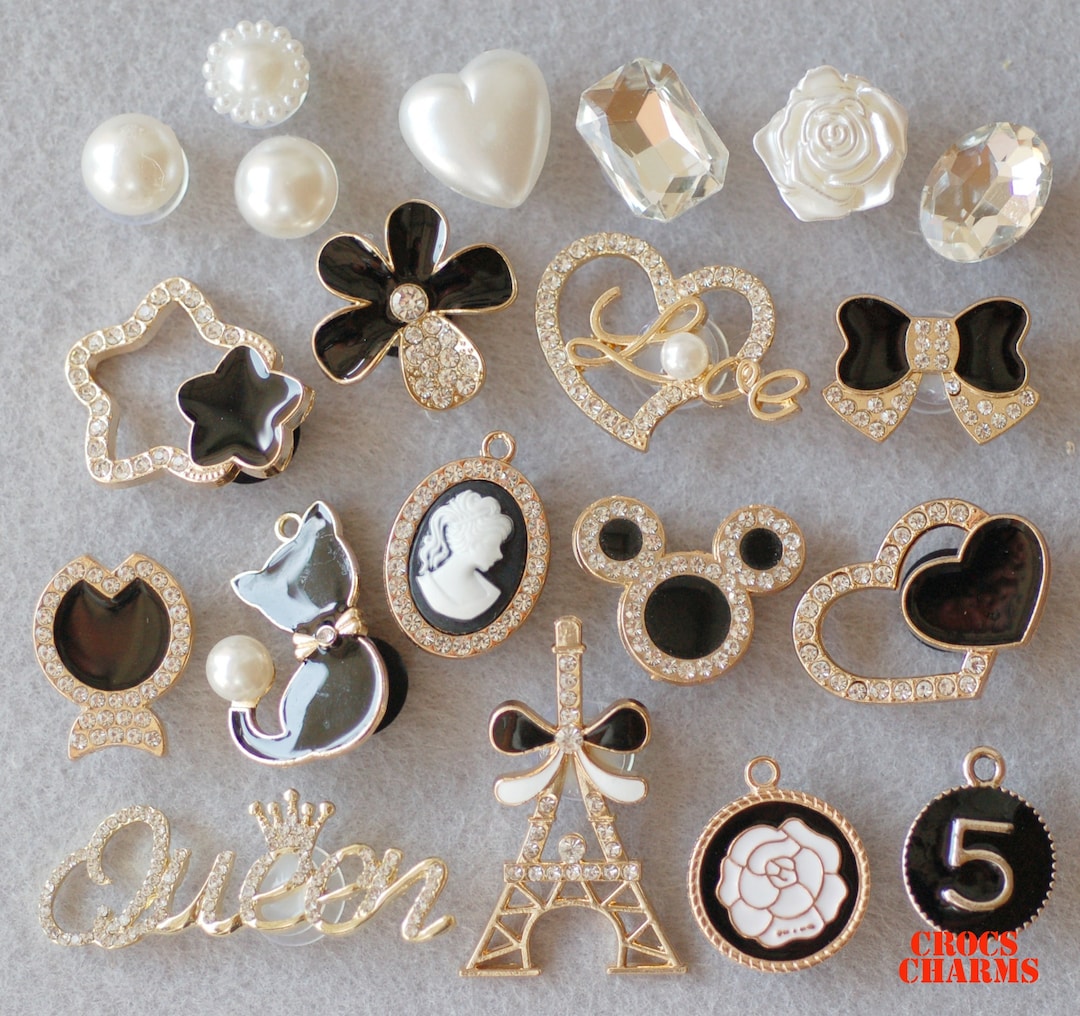 20 Pcs Clog Shoe Charms for Croc Bling Queen Tower Fish Set 63263 - Etsy
