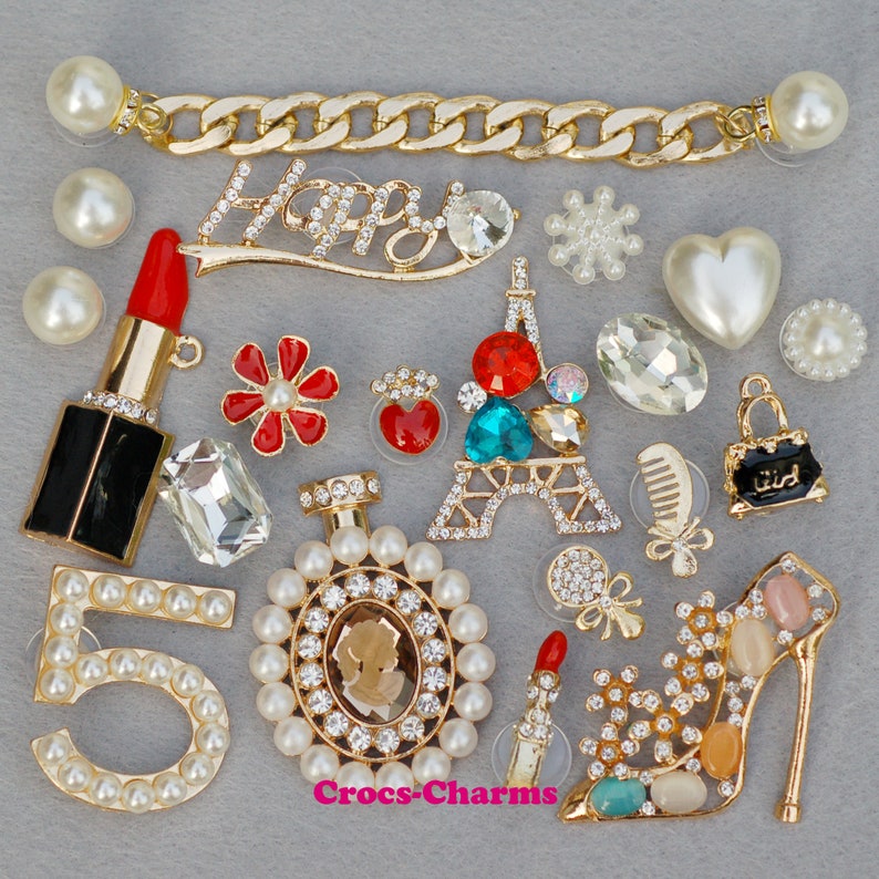 20 Pcs Shoe Charms for Croc Bling Huge "5" Happy Tower Set 63235 - Etsy