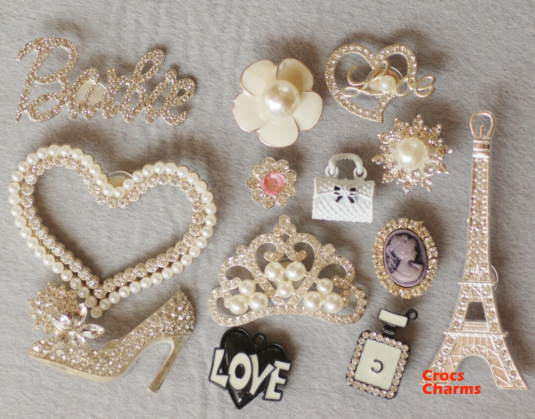 13 Pcs Silver Shoe Charms for Crocs Bling Set S108 - Etsy