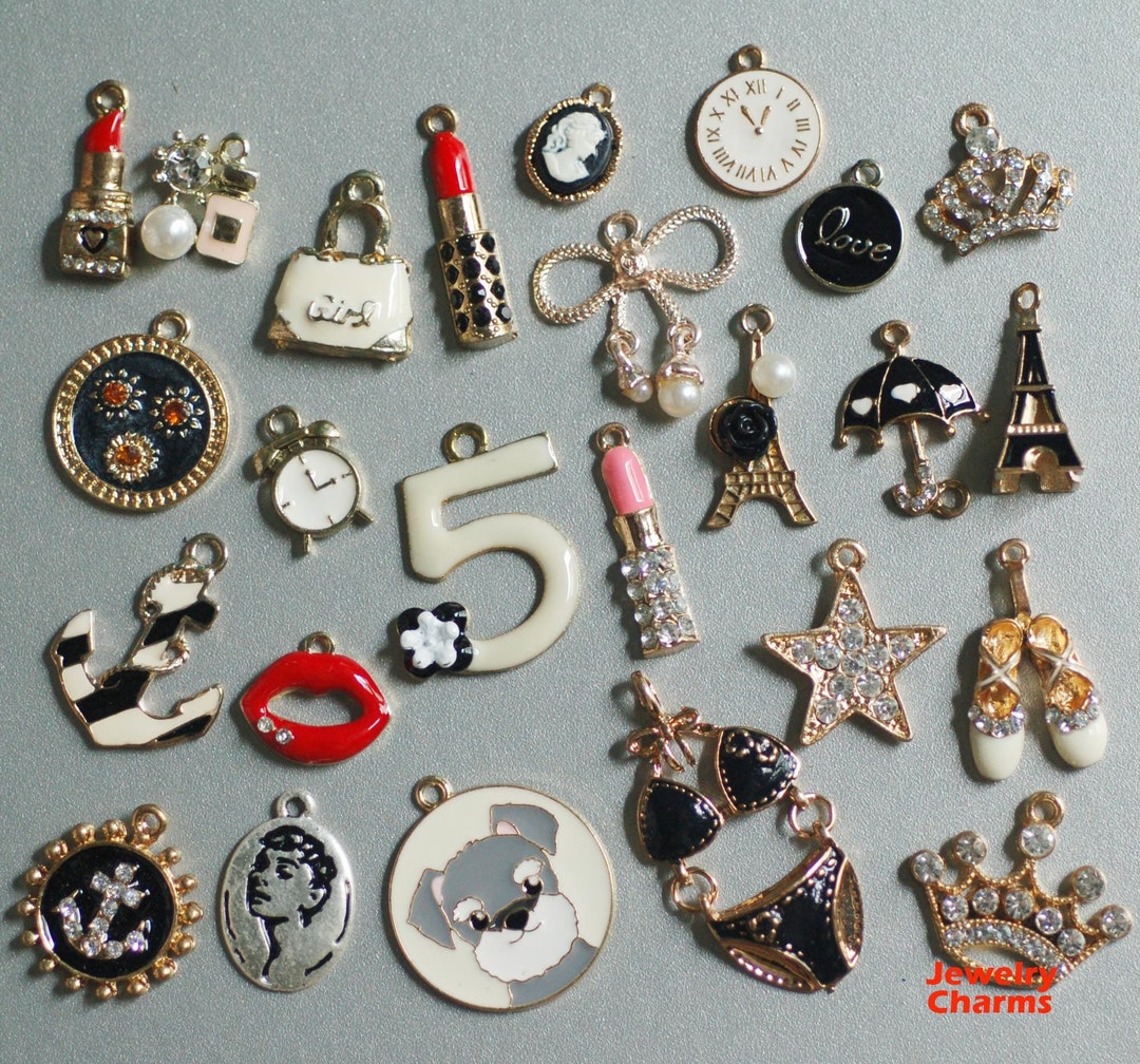 25 Pcs Jewellery Charms for Bangles Alloy Bracelets Pendants on Sale ...