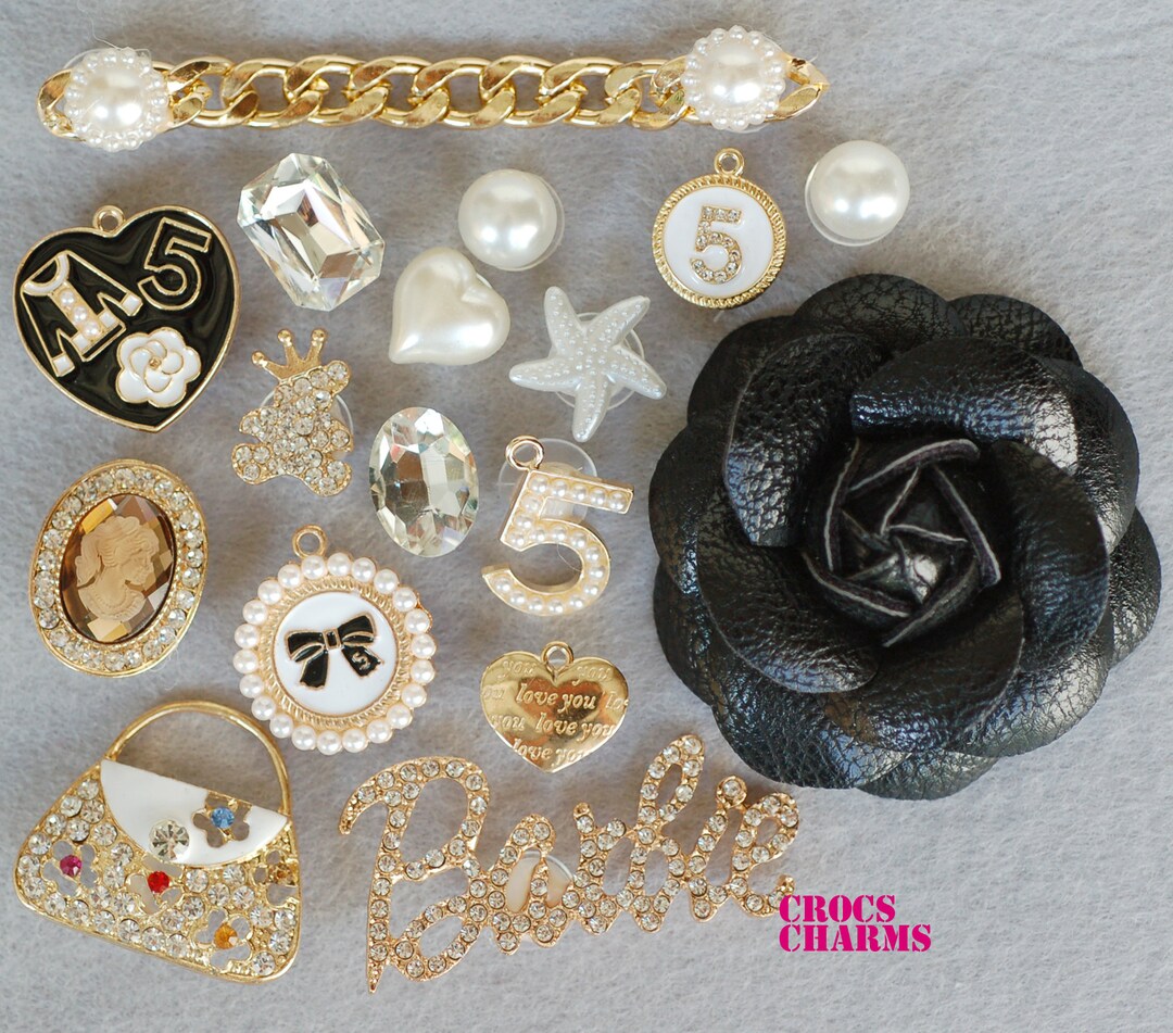 17 Pcs Shoe Charms for Crocs Bling Crown Huge Flower Set 63109 - Etsy