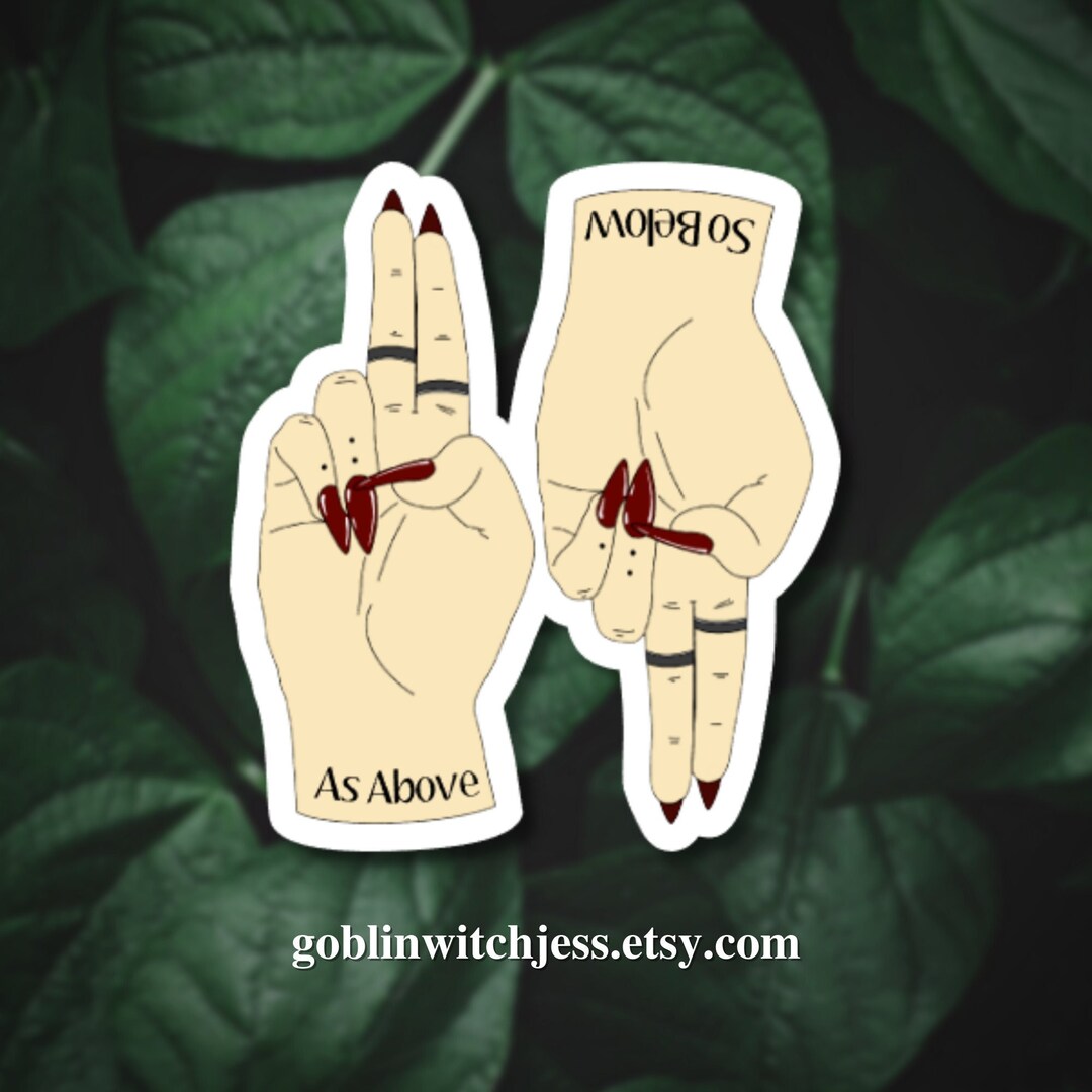 As Above, so Below Glossy Vinyl Sticker, Witchcraft, Satanism ...