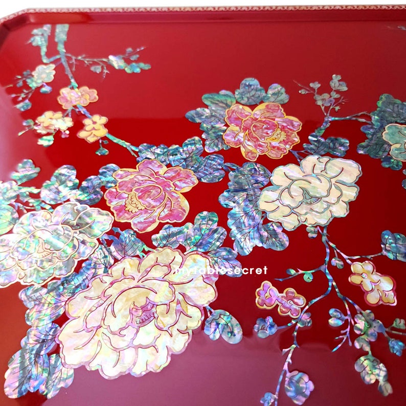 Mytablesecret Mother-of-pearl Inlay Premium Fordable Leg Cofffee, Tea ...