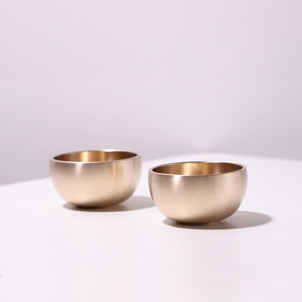 Bangjja Yugi Cup Set 2P Set. Korean Bronzeware With Custom Engraving - Etsy