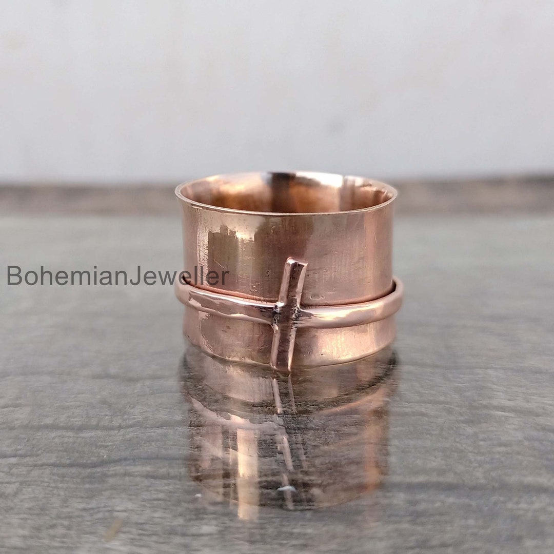 Simple Copper Ring Spinner Ring Statement Ring Simple - Etsy