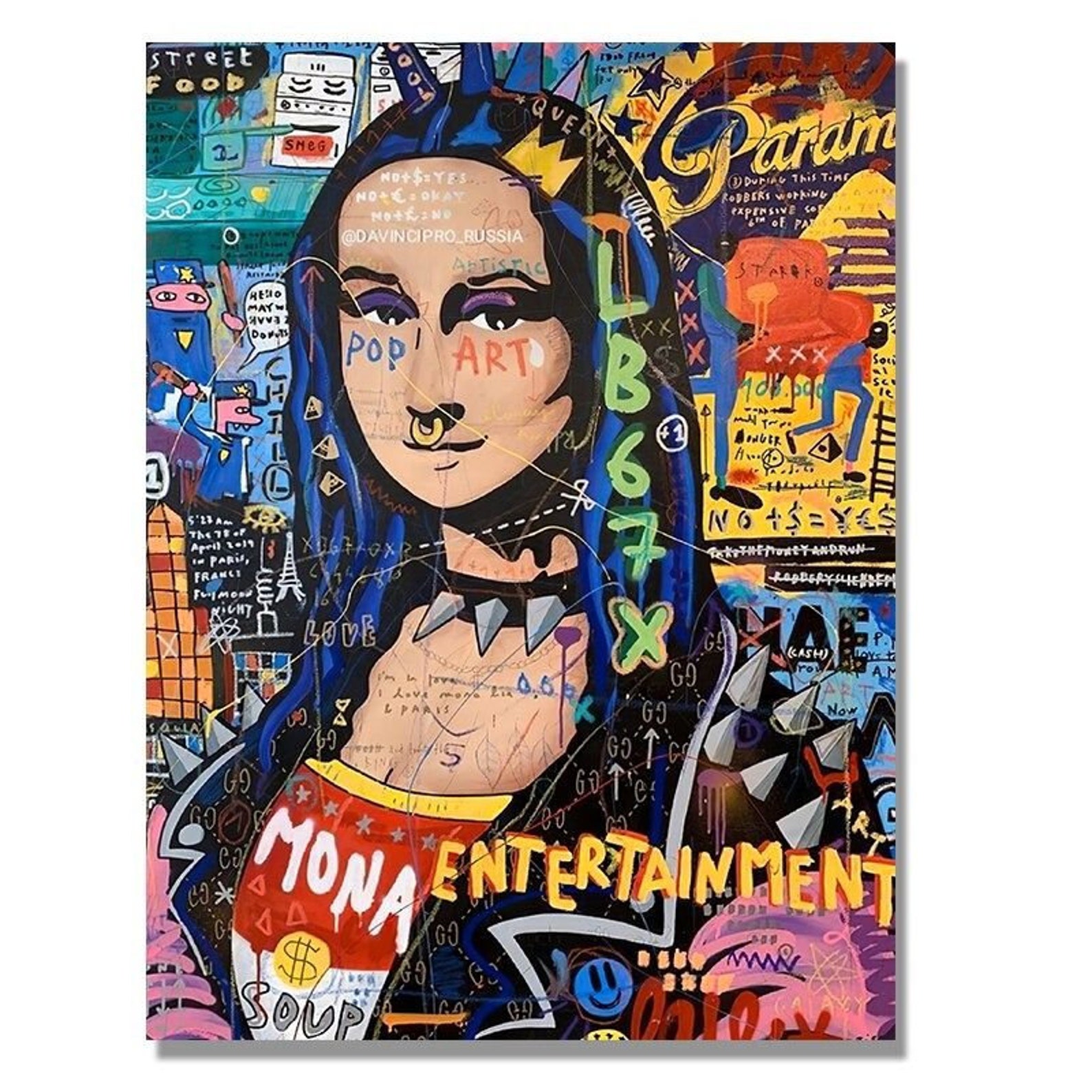 Graffiti Mona Lisa Poster Banksy Poster Banksy Print Banksy - Etsy UK