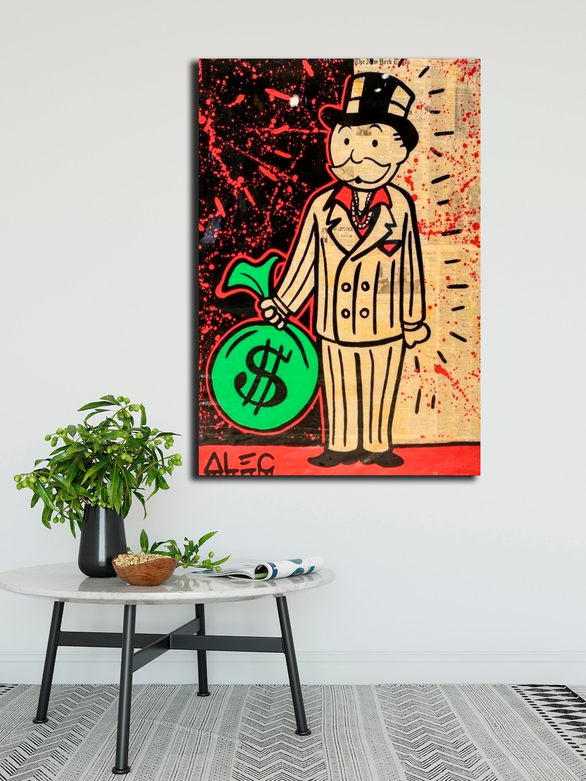 Vintage Mr Monopoly Man Poster Monopoly Poster Monopoly | Etsy