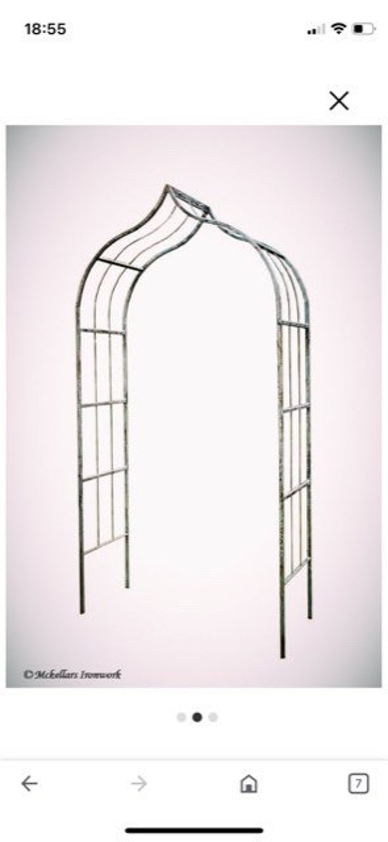Handmade Galvanised Gothic Arch - Etsy UK