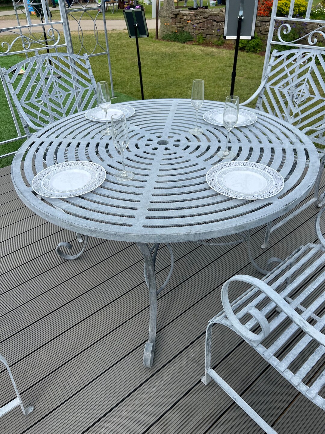 4 Seat Moccas Round Dining Set With Diamond Backed Chairs - Etsy