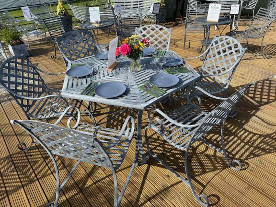 6 Seat Hexagonal Dining Set With 6 Chairs - Etsy