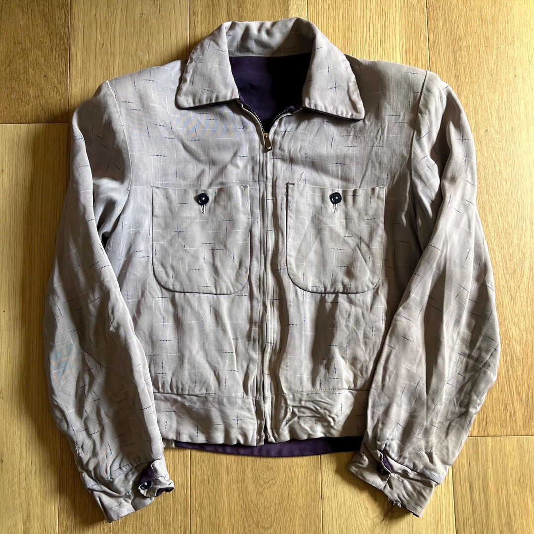 1950s Atomic Fleck Gabardine Ricky Jacket Reversible - Etsy