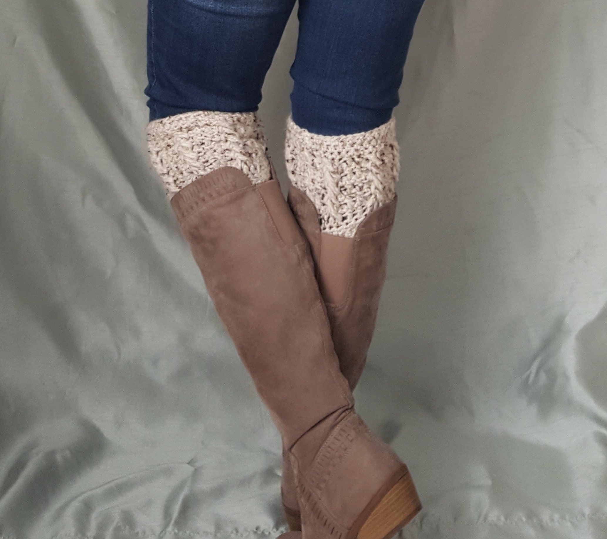 Crochet Pattern Only Cable Stitch Boot Cuff (topper, Sock) - Etsy