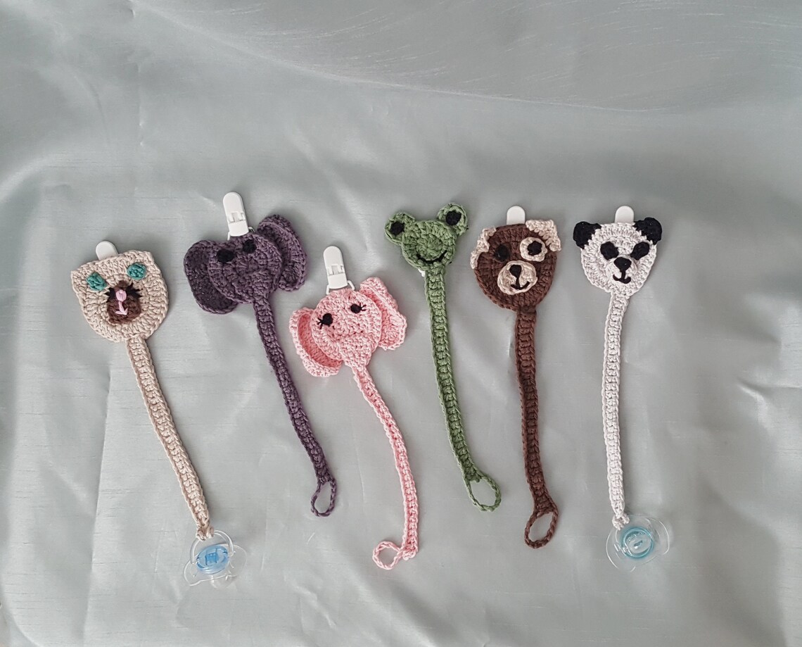 Pacifier Holder Bundle Crochet Pattern Only. This Pattern is to Create ...