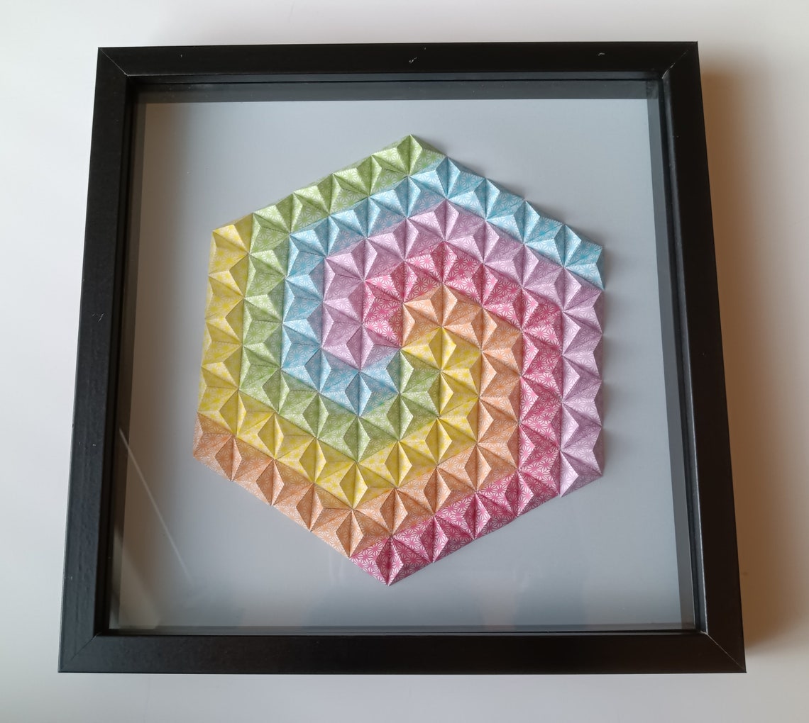 Rainbow Origami Art - Etsy