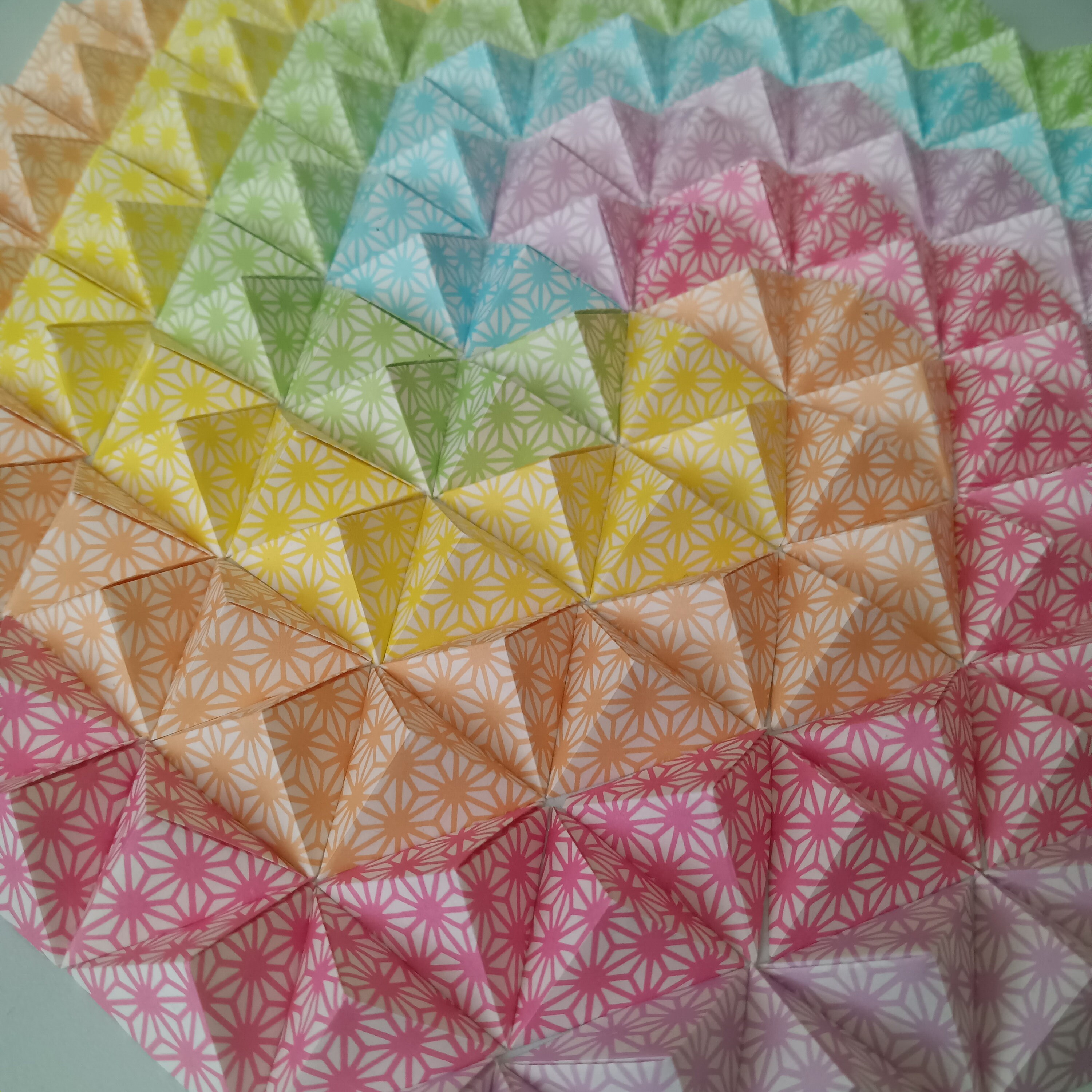 Rainbow Origami Art - Etsy