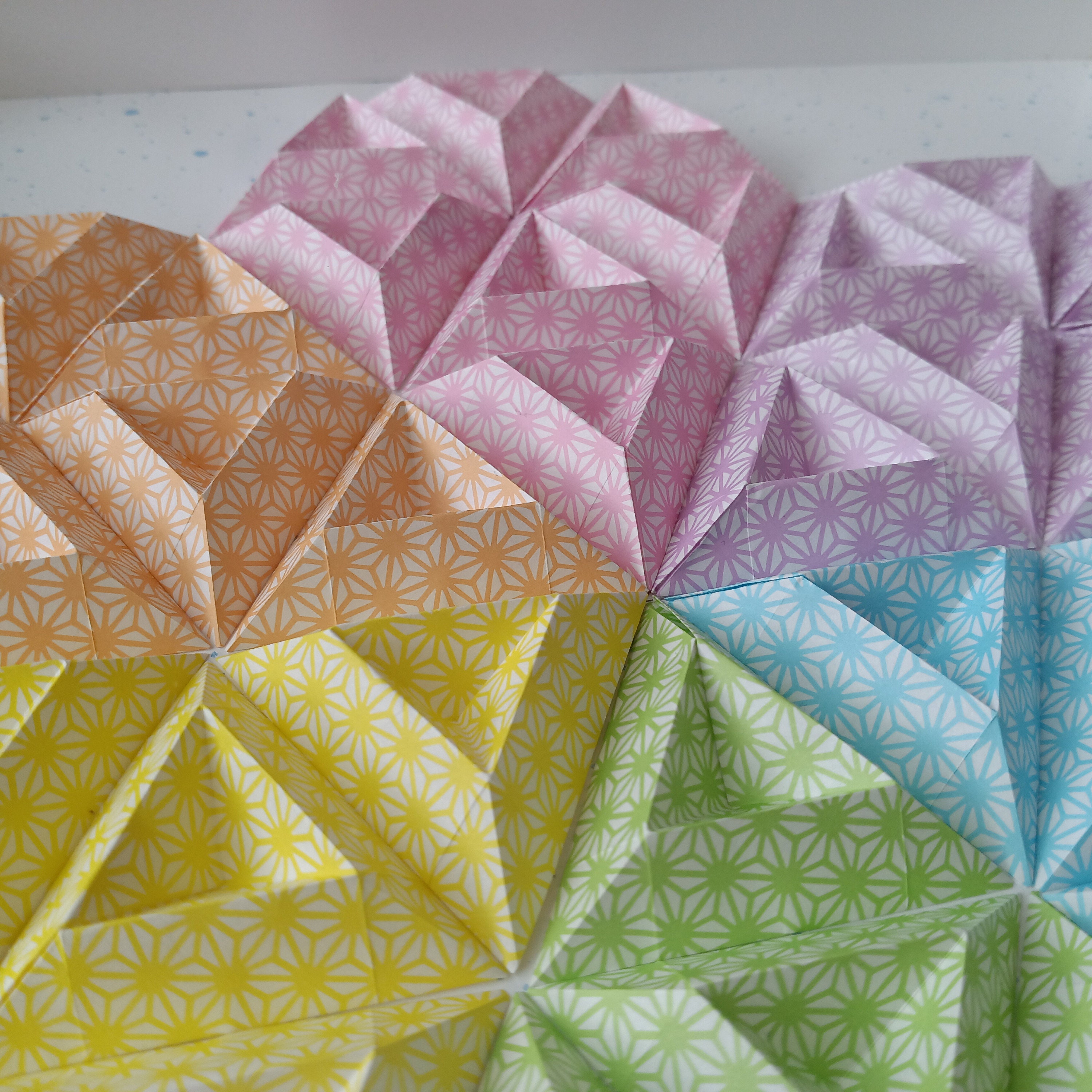 Rainbow Origami Wall Art - Etsy