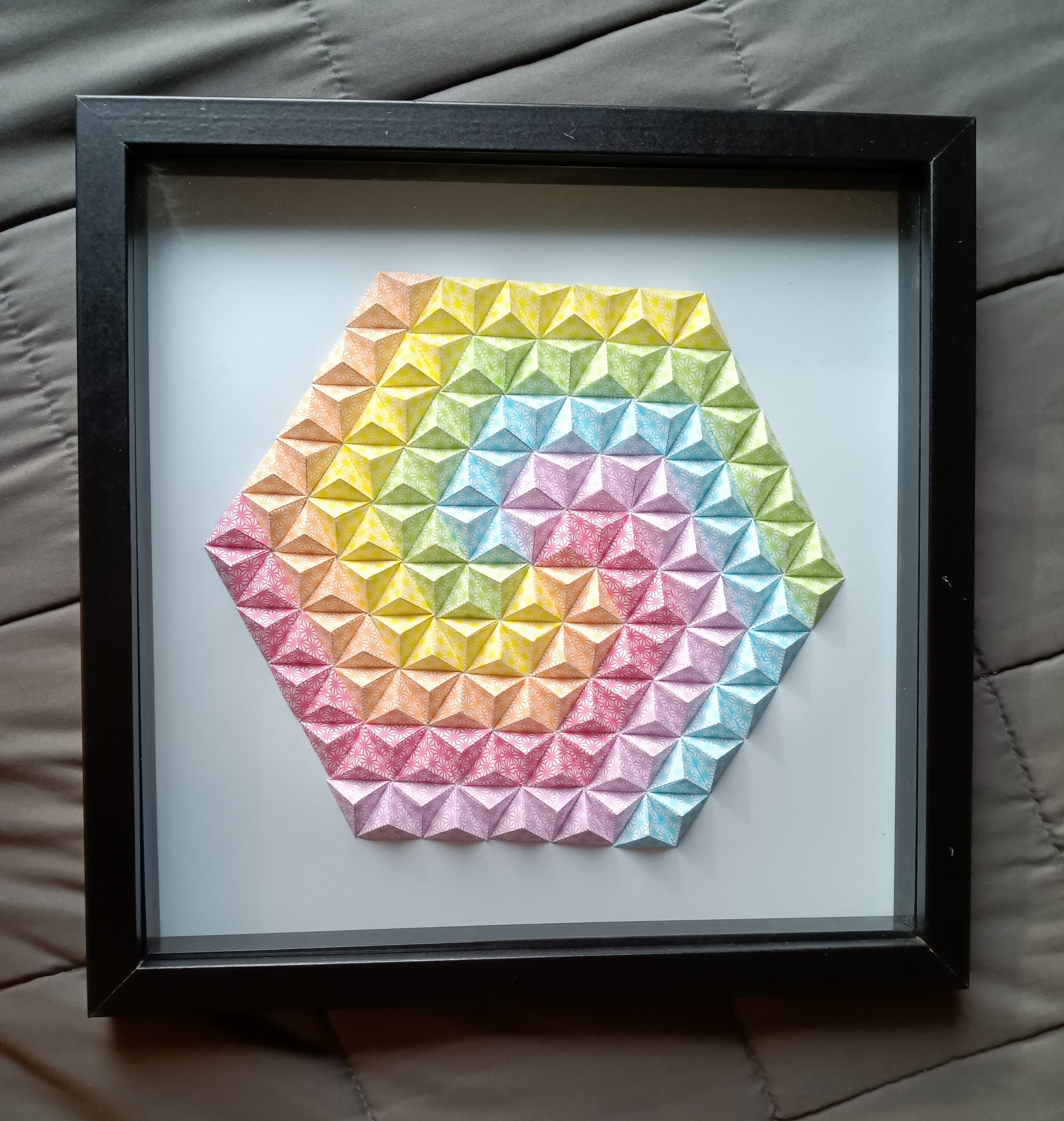 Rainbow Origami Art - Etsy