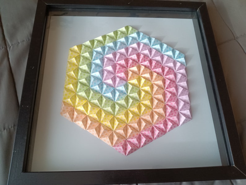 Rainbow Origami Art - Etsy
