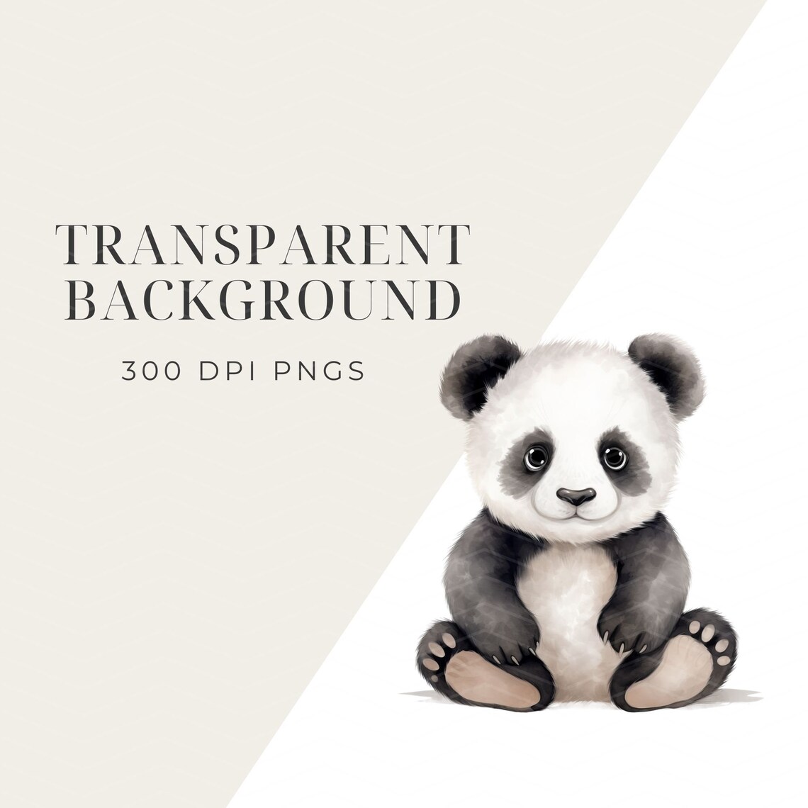 Cute Panda Watercolor Clipart Bundle, Animal Clip Art, Clipart for ...