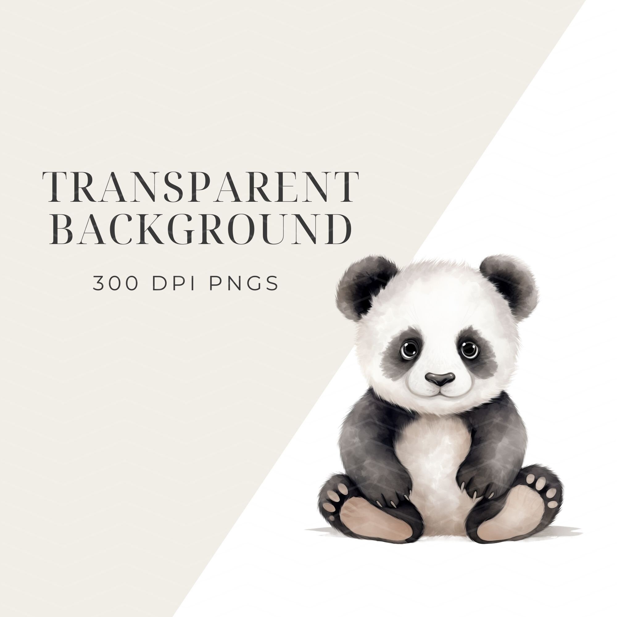 Cute Panda Watercolor Clipart Bundle, Animal Clip Art, Clipart for ...