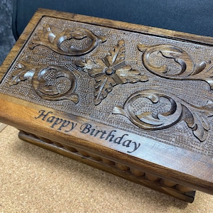 Puzzle Box With Secret Key Wooden Puzzle Box Walnut Custom Secret Lock ...