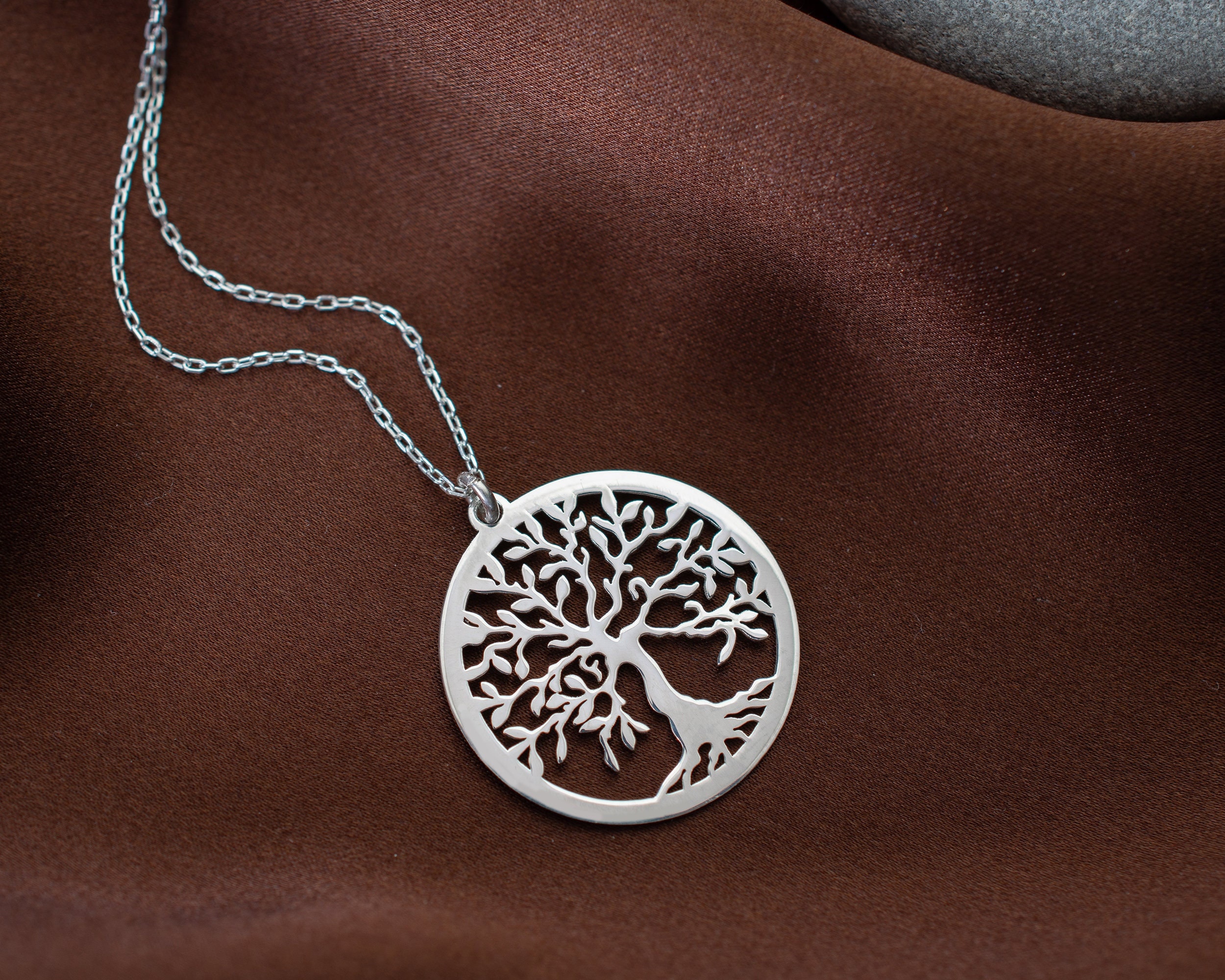 Tree of Life Necklace Silver Family Tree Jewelry for Women - Etsy