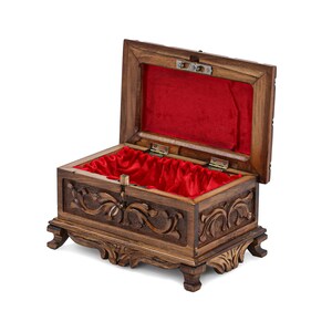 Walnut Puzzle Box With Hidden Key, Secret Lock Box, Vintage Magic Box ...