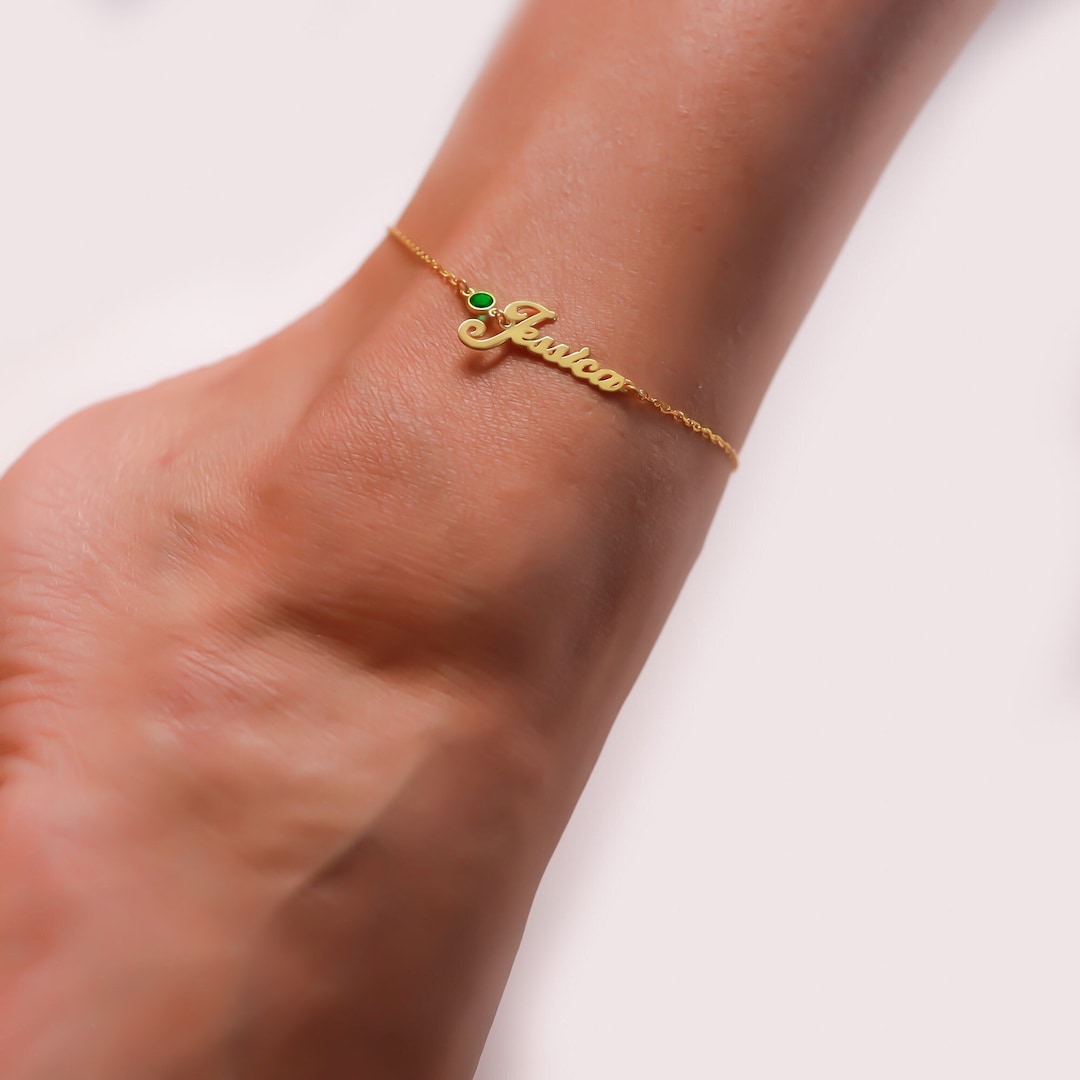 Custom Name Anklet Silver Name Anklet Dainty Ankle Bracelet With Name ...