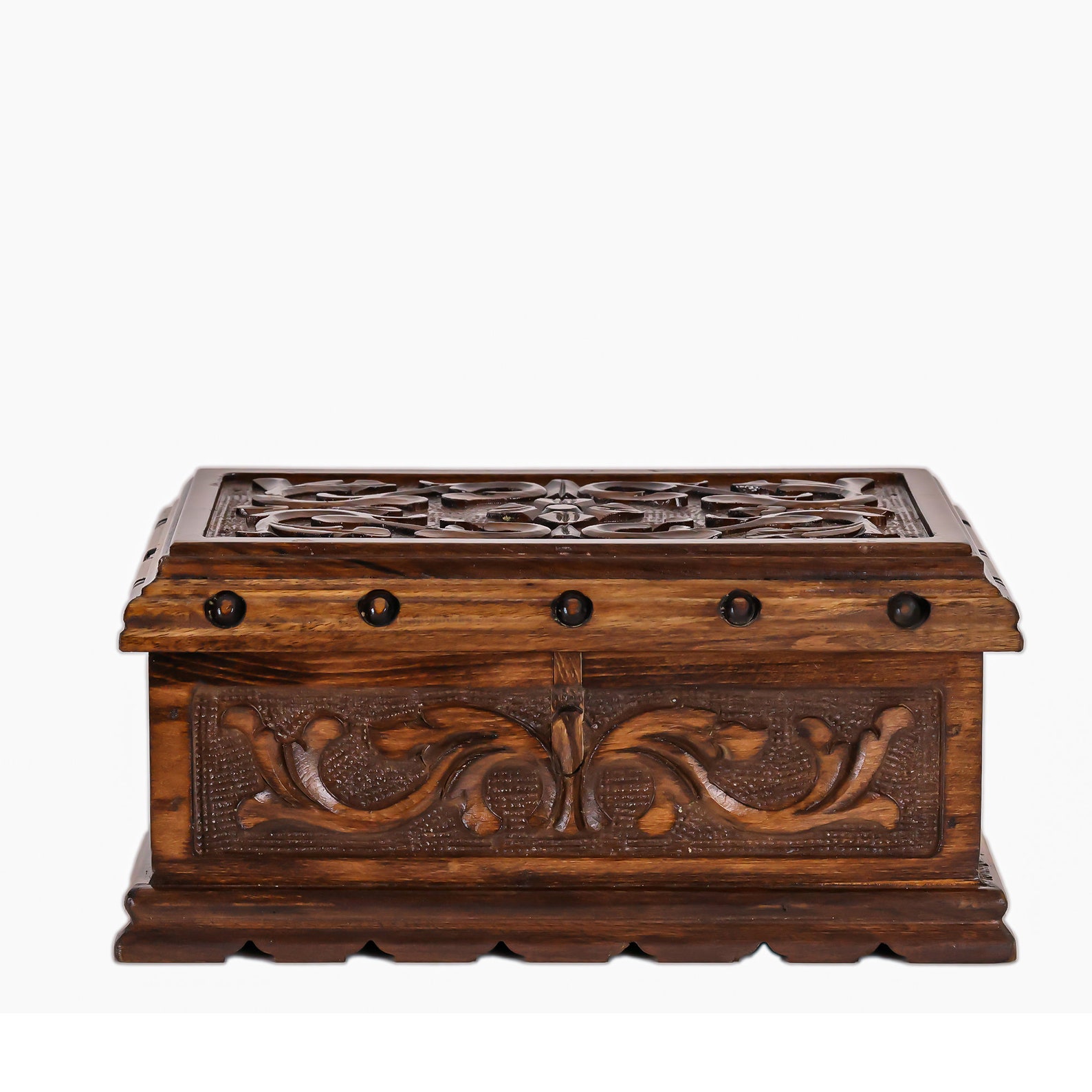 Walnut Puzzle Box With Hidden Key Dainty Lock Box Vintage Wooden Magic ...