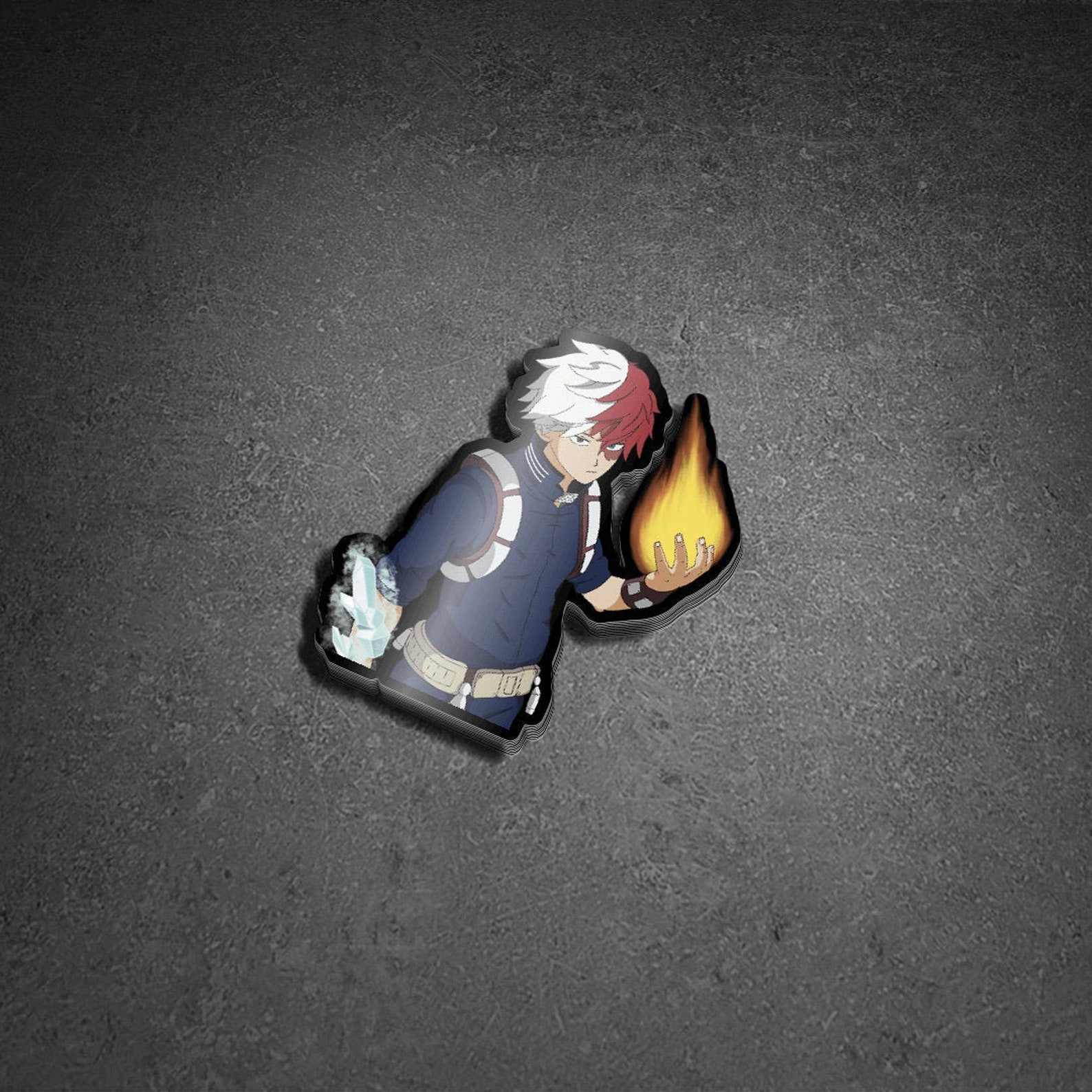 Fire and Ice Shoto Todoroki MHA Sticker | Etsy