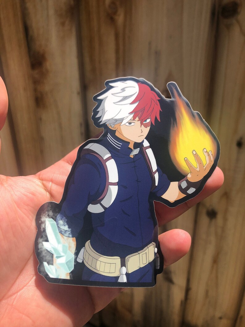 Fire and Ice Shoto Todoroki MHA Sticker | Etsy